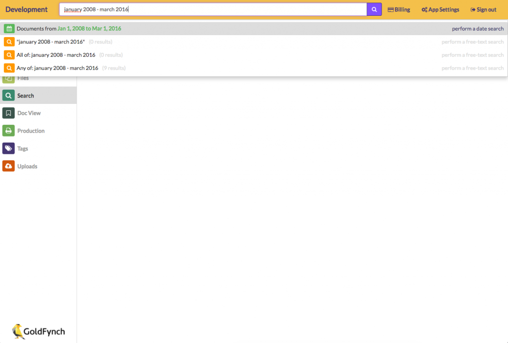 Search By Date Range GoldFynch Blog